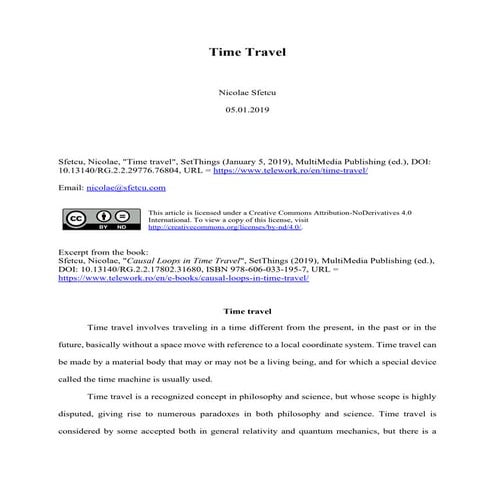 Time Travel | PDF