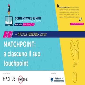 Match point: a ciascuno il suo touchpoint | PDF | Marketing and Advertising | Business
