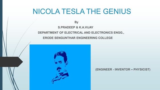 nikola tesla presentation | PPT | Physics | Science