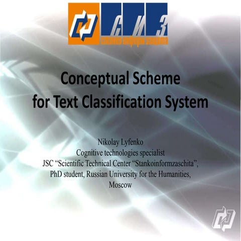 Nicolay Lyfenko - Conceptual scheme for text classification system | PPT