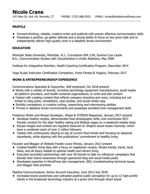 Nicole Brier Resume 1 | PDF