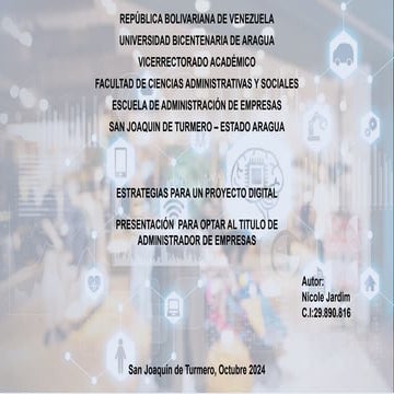 PRESENTACIÓN SOBRE ESTRATEGIAS PARA UN PROYECTO DIGITAL | PPTX