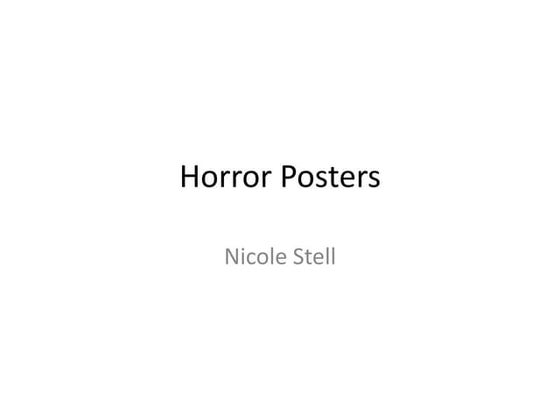 Analysing horror movie posters | PPT