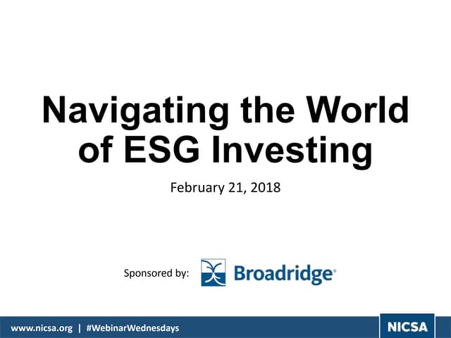 ESG Explained - Introduction | PDF