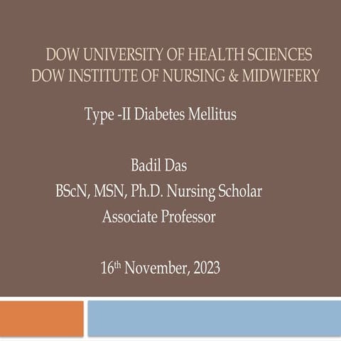 NIDDM non insulin depending diabetes mellitus | PPT