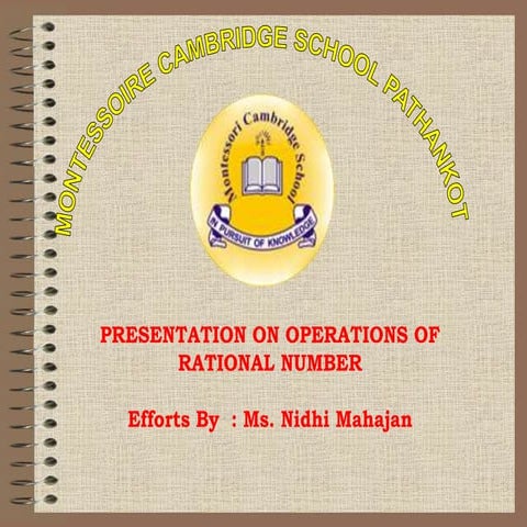 presentation on operations of rational numbers | PPT