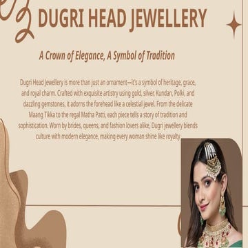 indianHead jewellery Dugri set craftmanship | PPTX
