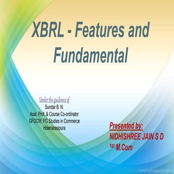 XBRL - Features and Fundamental | PPTX | Business Accounting & Finance | Business