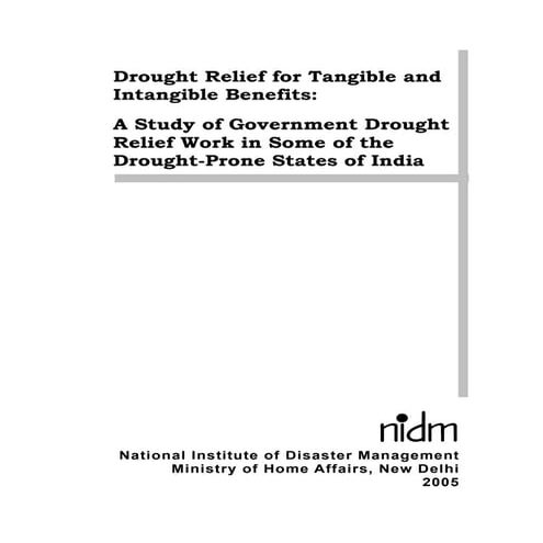 Drought Relief for Tangible and Intangible Benefits: A Study of ...