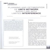 Planning And Optimization Of UMTS Network Radio Link With Limited ...