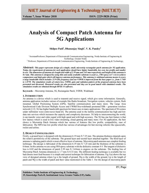 5g mimo antenna patch array last ver 2024.pptx | Physics | Science