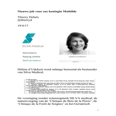 Nieuwe job voor zus koningin Mathilde | DOC