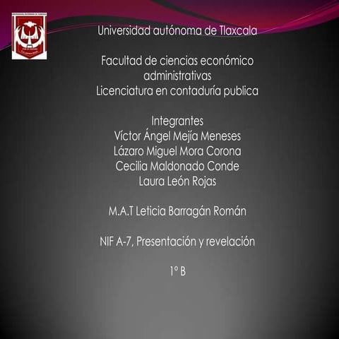 Nif a 7 presentacion y revelacion | PPTX