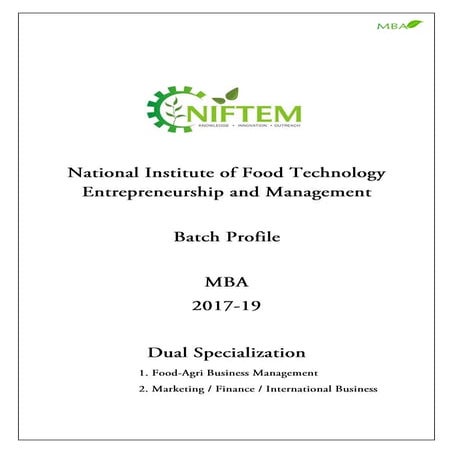 Niftem mba 19-batch profile (Hiring /Recruitment) | PDF