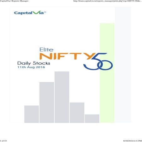 Nifty 50 Daily Stocks 11th August 2016 | PDF | Stocks and Bonds ...