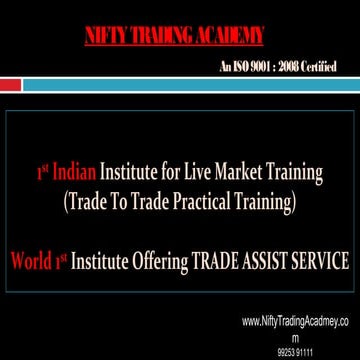 Nifty Trading Academy Reviews - Stock Market | PPT