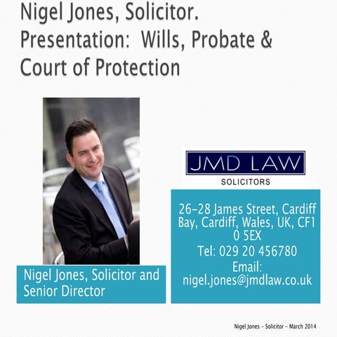 Nigel Jones, Senior director at Jmd law, solicitors