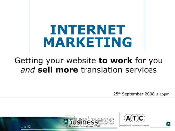 Nigel T Packer presentations