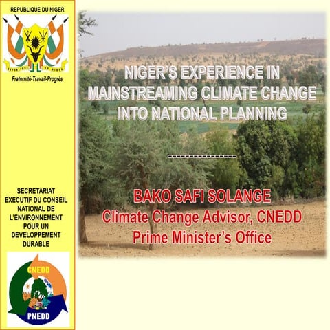Niger's experience in mainstreaming climate change into national ...