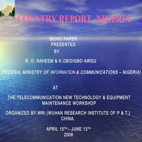Power Point Presentation on Nigeria | PPT