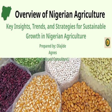 Overview of Nigerian Agriculture: Key Insights, Trends, and Strategies ...