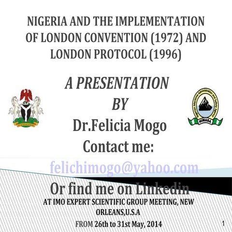 Nigeria and the implementation of the London Convention and the London ...