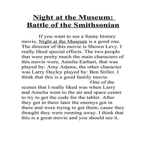 Night at the museum | DOC