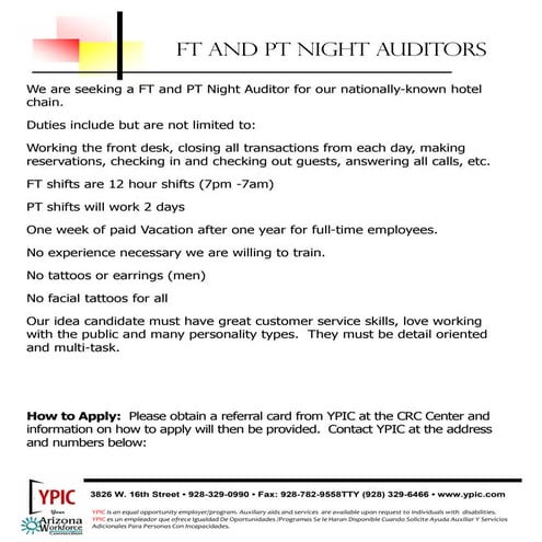 Night Auditors | PDF