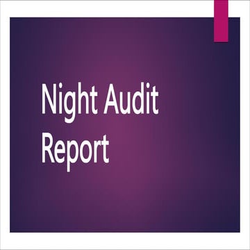 Night Audit | PPTX
