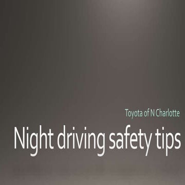 Night driving safety tips | PDF
