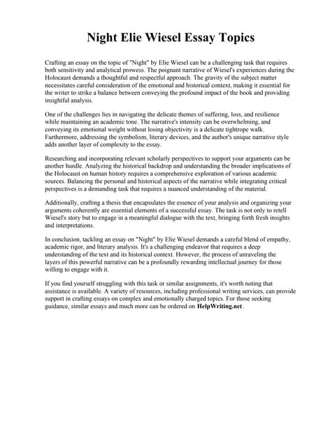 Night By Elie Wiesel Essay.pdf