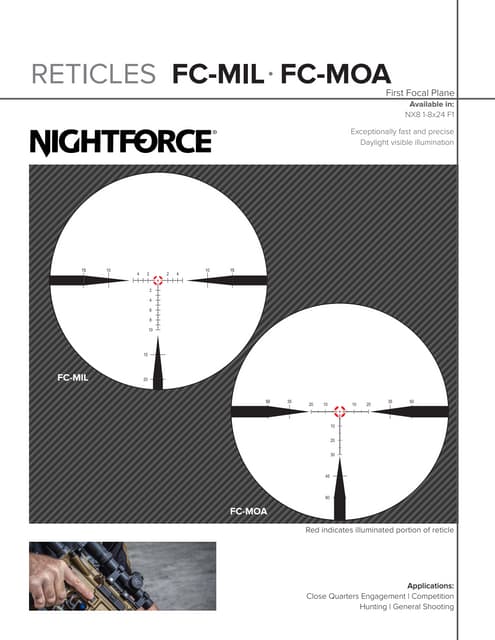 Technical Sheet | ATACR Reticle FC-DM | Optics Trade | PDF