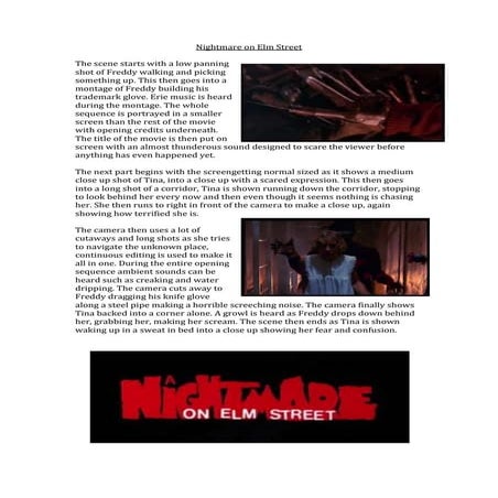 Nightmare on elm street | DOCX