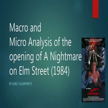 A Nightmare on elm street analysis | PPTX