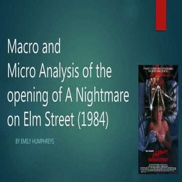 Nightmare on elm street analysis | PPT