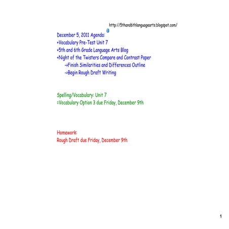 Night of the Twisters Notes--5 Elfe | PPT