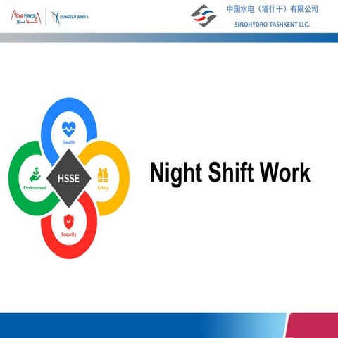 Safety for Night Shift Work in the construction projects | PPTX
