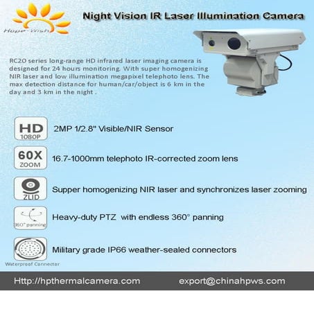 long range Night vision infrared laser illumination security camera ...