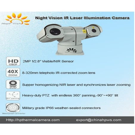 long range Night vision ir PTZ vehicle mount security laser system ...