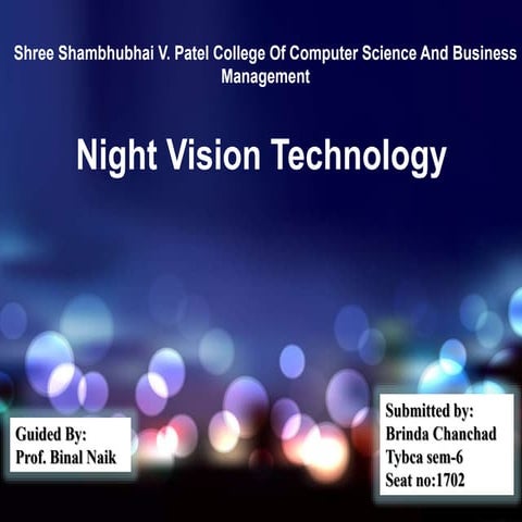Night vision technology presentation | PPTX