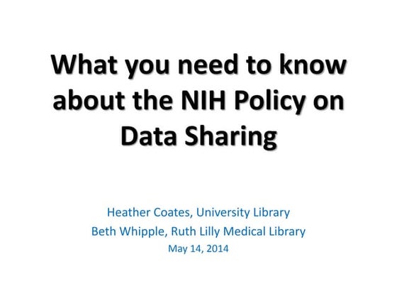 RCR 4 Data Management Introduction System Information | PPT