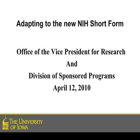 NIH Faculty Presentation | PPT
