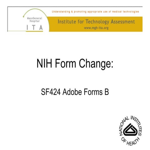 NIH Form Changes 2010 | PPT