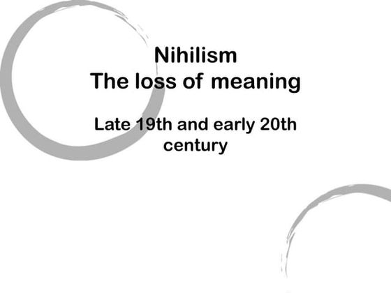 Nihilism Presentation | PPTX