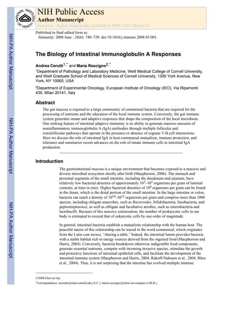 Immunity in the gastrointestinal system | PPT