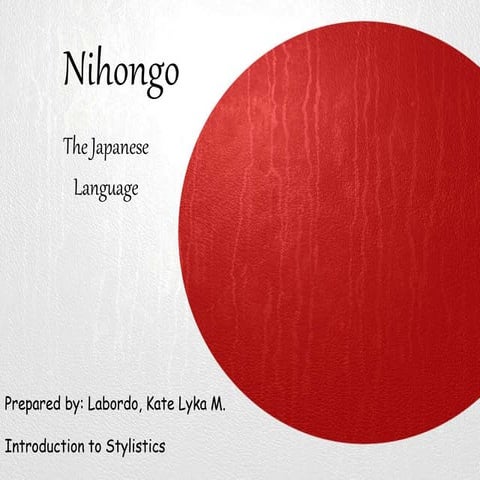 Difference between English and Nihongo | PPT