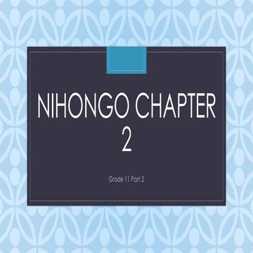 Nihongo partikel dan keterangan dalam kalimat | PDF