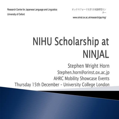 Dr Stephen Horn presentation | PDF