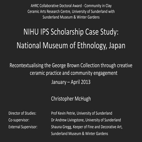 AHRC - International Placement Scheme - NIHU | PPTX