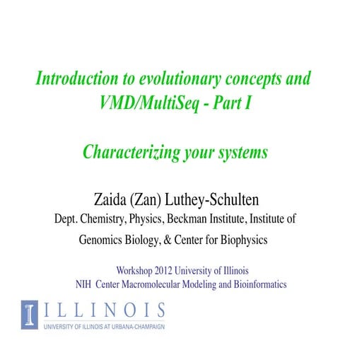 Introduction to Evolutionary Concepts and VMD/MultiSeq | PDF